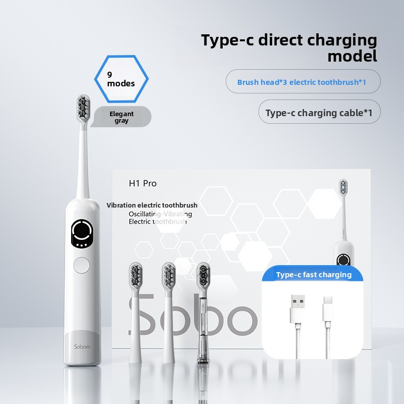 Rechargeable Sonic Electric Toothbrush Set – Soft Bristle, Wireless ...