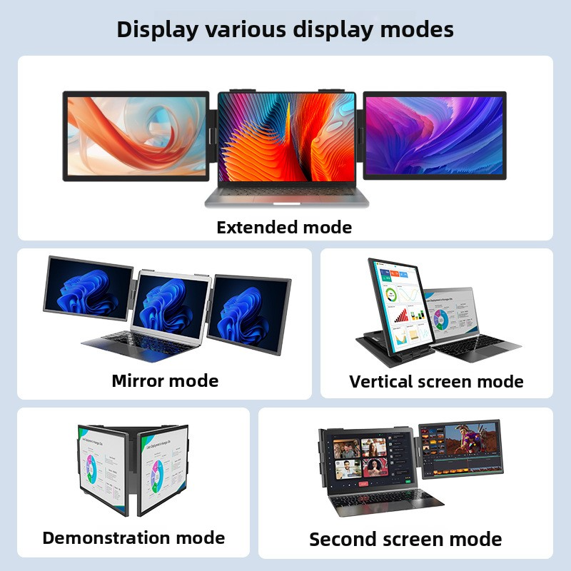 DuoView 14” Portable Dual-Screen Laptop Monitor – Mountable & Travel ...